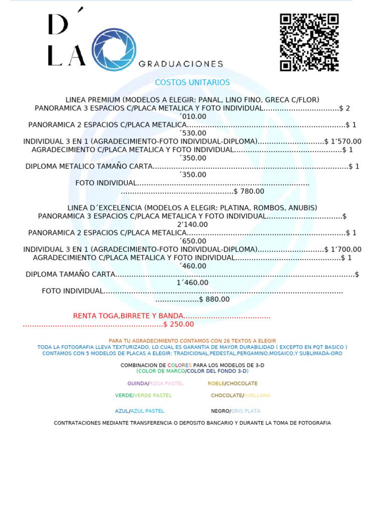 Costos PQT Dâ La o Apsj 2024-R | PDF | Bancario