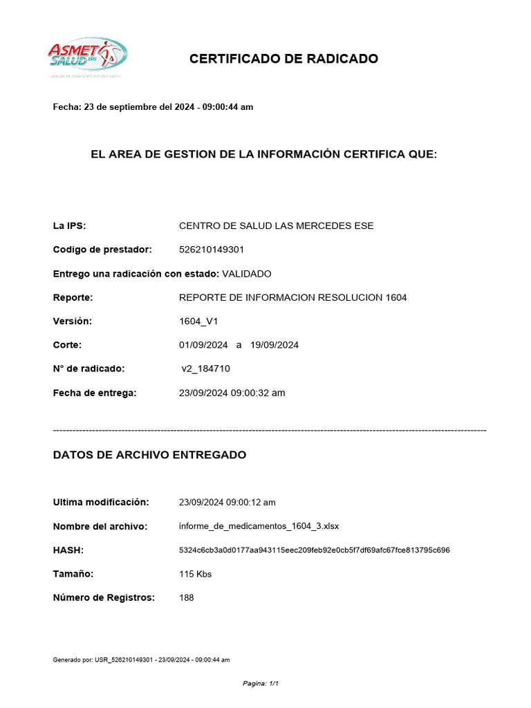 Radicado R1604 | PDF