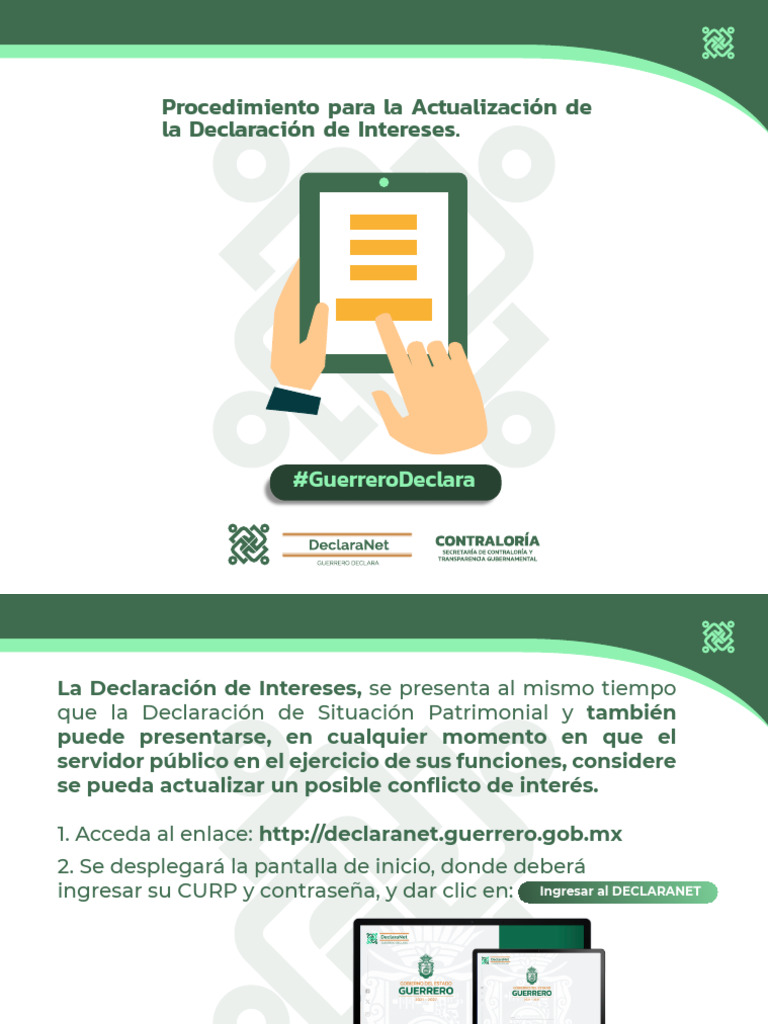 Guia Actualizacion de Declaracion de Interes | PDF