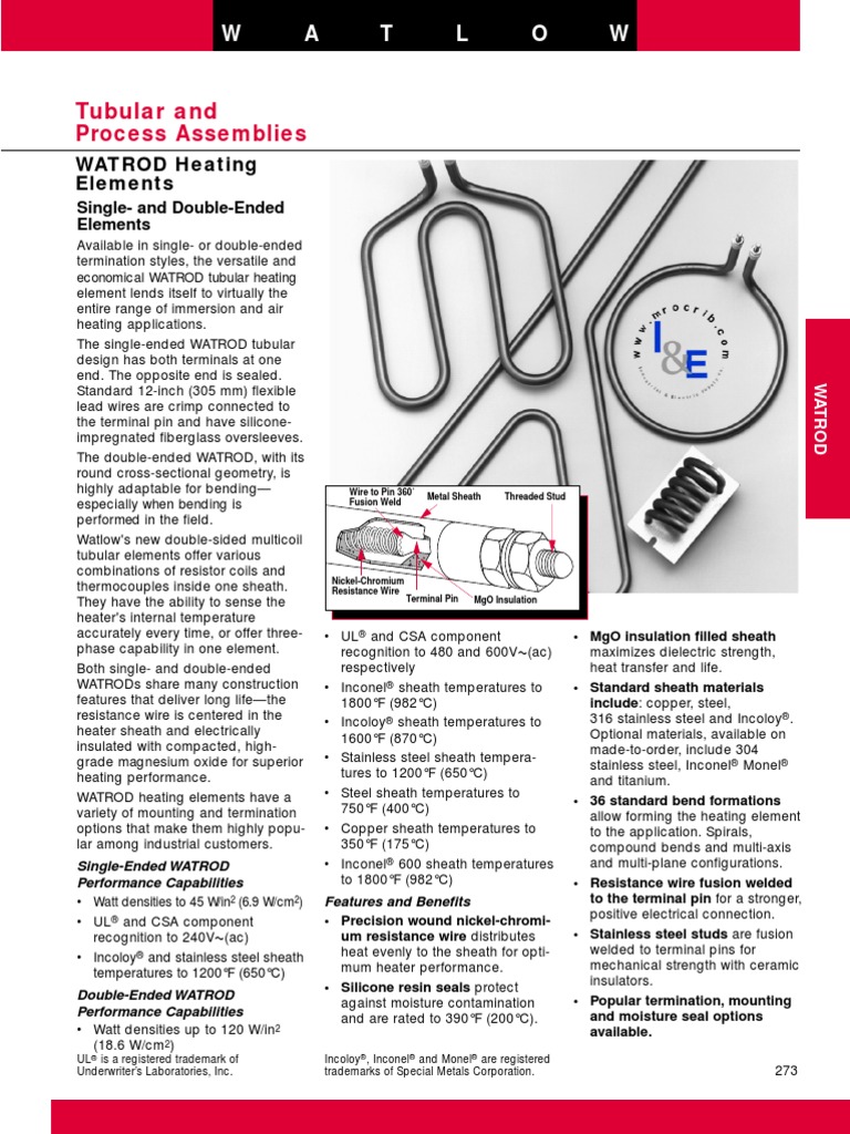 Heaters WATROD | PDF | Thermocouple | Hvac
