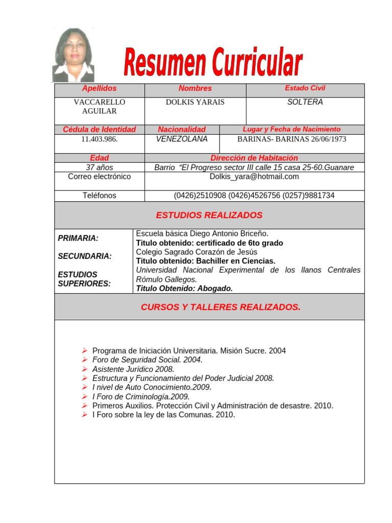 Yara Curriculum.u | PDF | Ciencias sociales