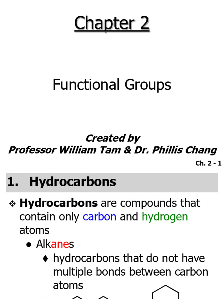 Ch02 Functional Groups (Lec) | PDF | Intermolecular Force | Chemical Bond