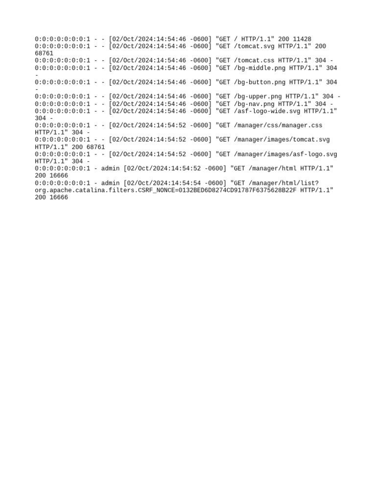 Localhost Access Log.2024-10-02 | PDF