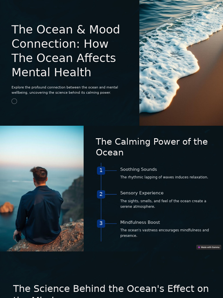 The Ocean and Mood Connection How The Ocean Affects Mental Health | PDF