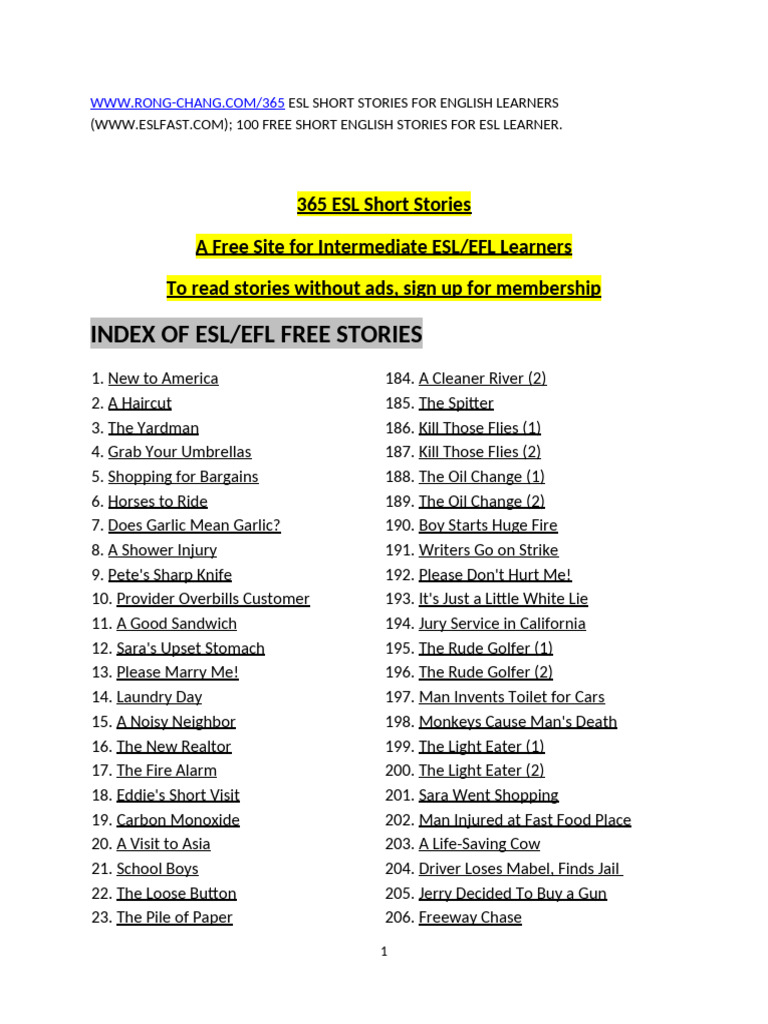 365 ESL Short Stories Collection | PDF | Vulcan (Star Trek) | Spock