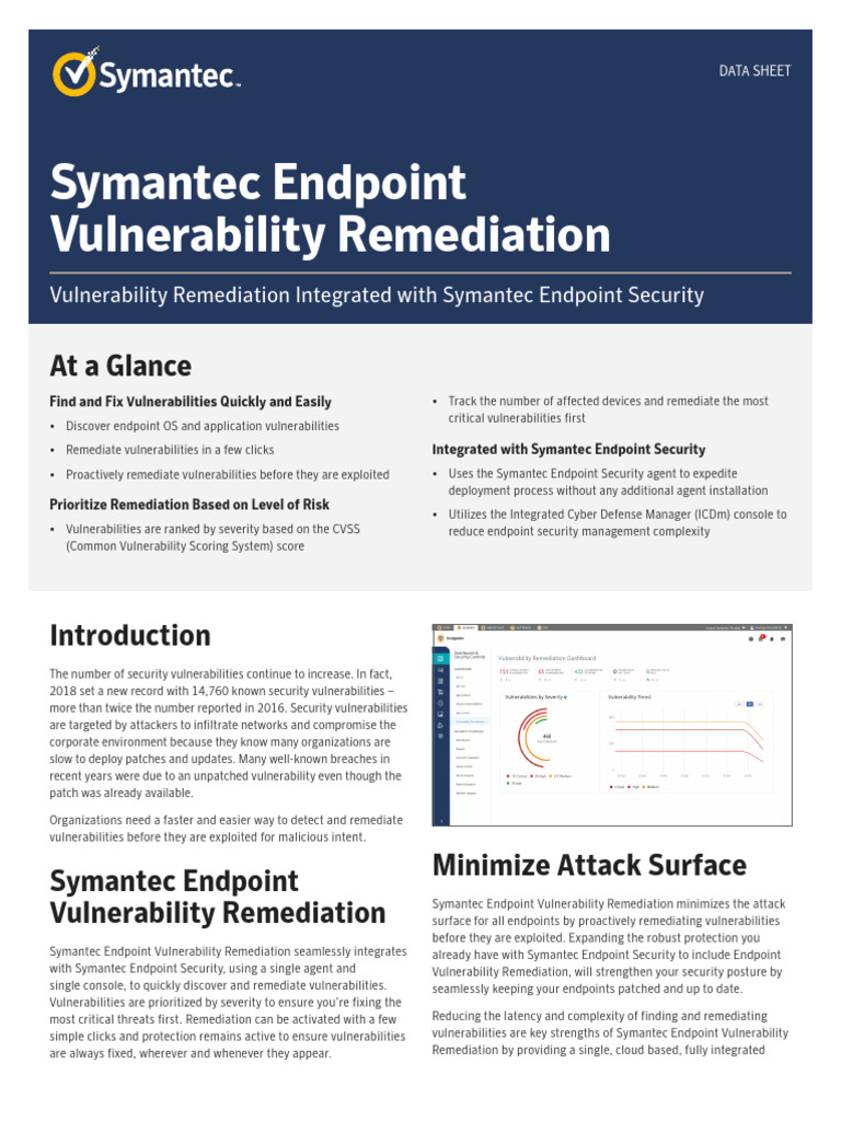 Vulnerability Remediation Integrated With Symantec Endpoint Security ...