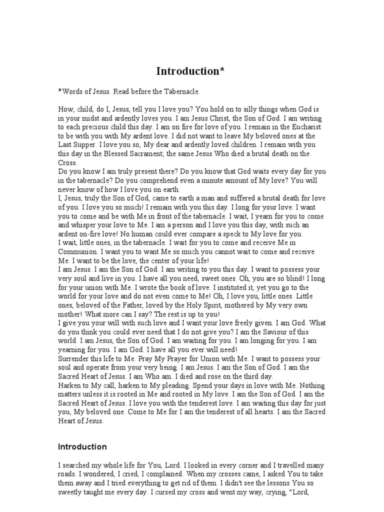 Jesus' Love in the Blue Book Devotional | PDF | Eucharist | Jesus