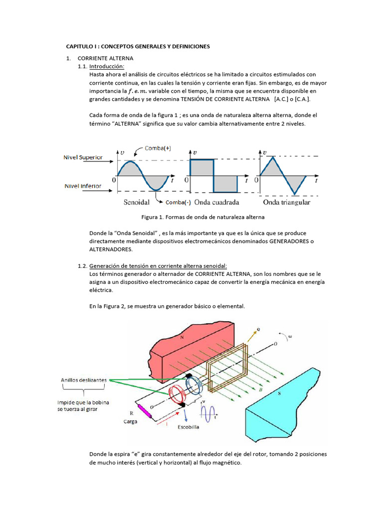 Cap 1 Parte 1 CEII 2024 | PDF | Fase (ondas) | Corriente eléctrica