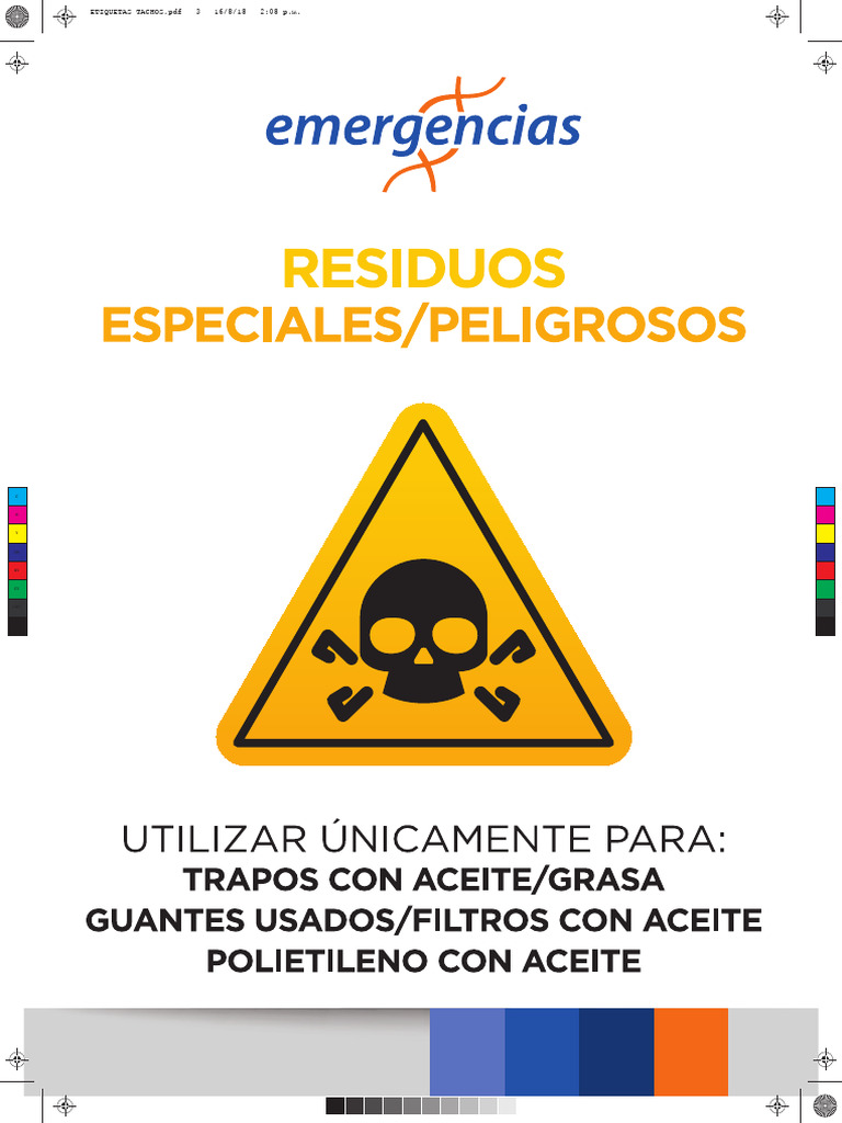 Etiqueta - CESTO TRAPOS CON ACEITE, Etc | PDF