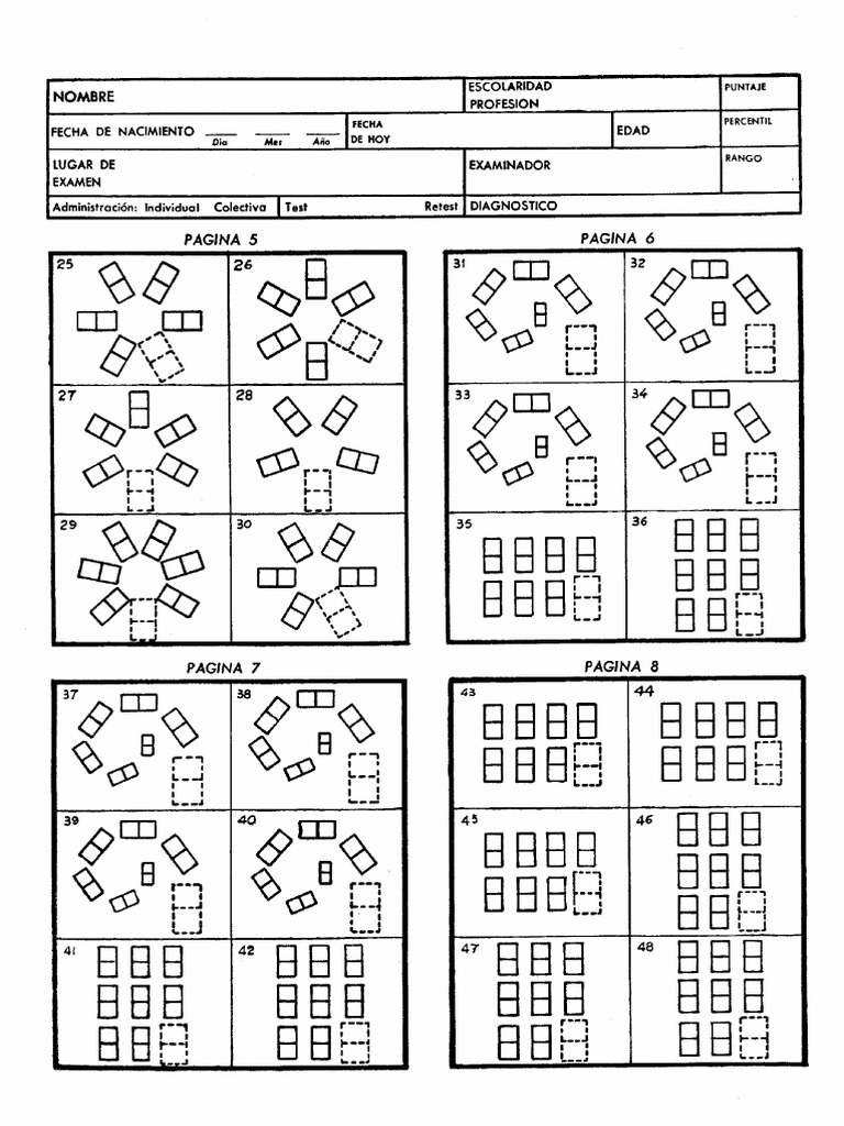Test de Dominos (Hoja de Respuesta) | PDF