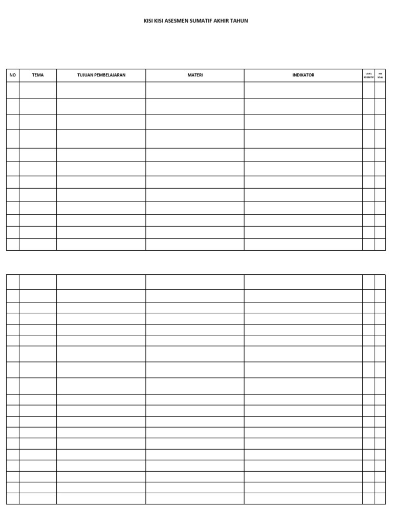 Kisi Kisi B.indonesia Asat KLS 7 2024 | PDF