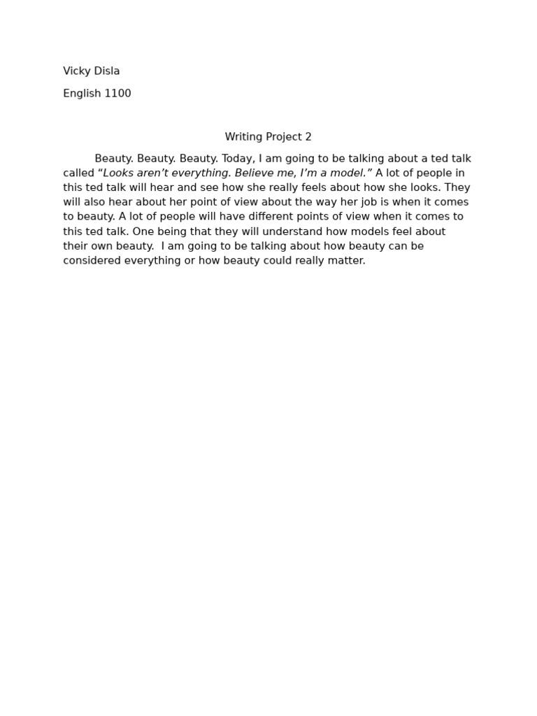 Writing Project 2 | PDF