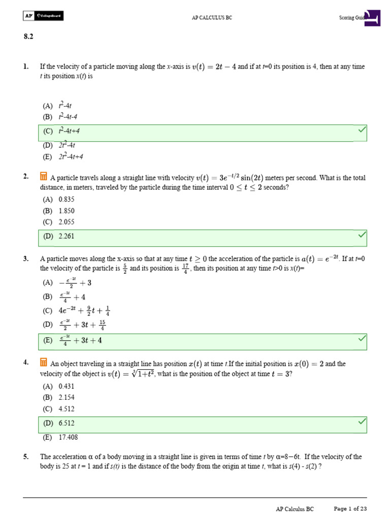 8.2 | PDF | Acceleration | Velocity