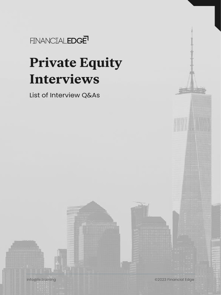 Private Equity Interview Q&A Guide | PDF | Leveraged Buyout | Private ...