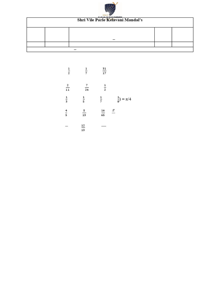 Self Study XII - Maths - ITF | PDF