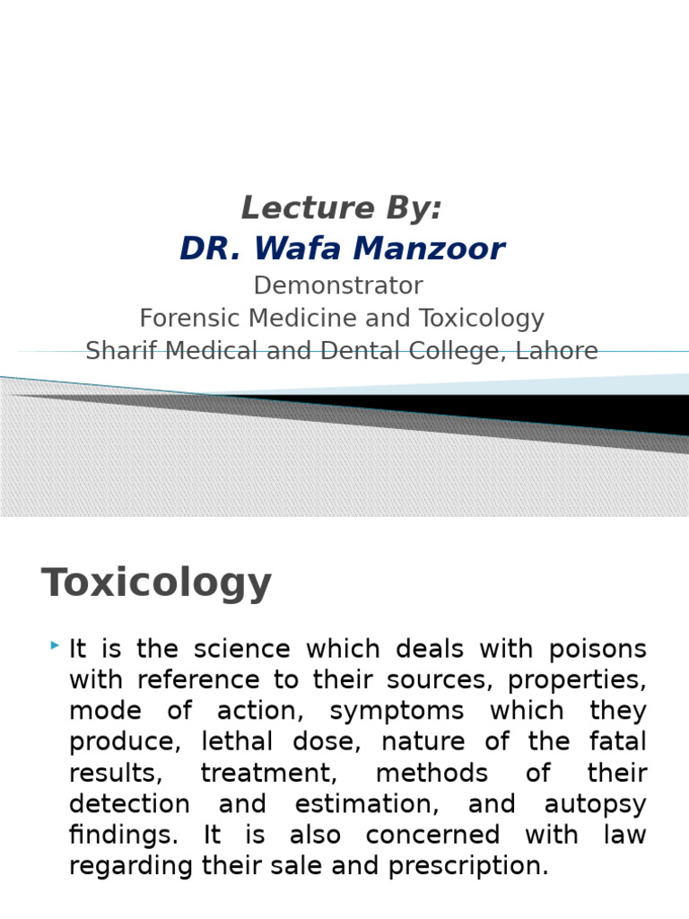 Forensic Toxicology Pdf Poison Toxicity