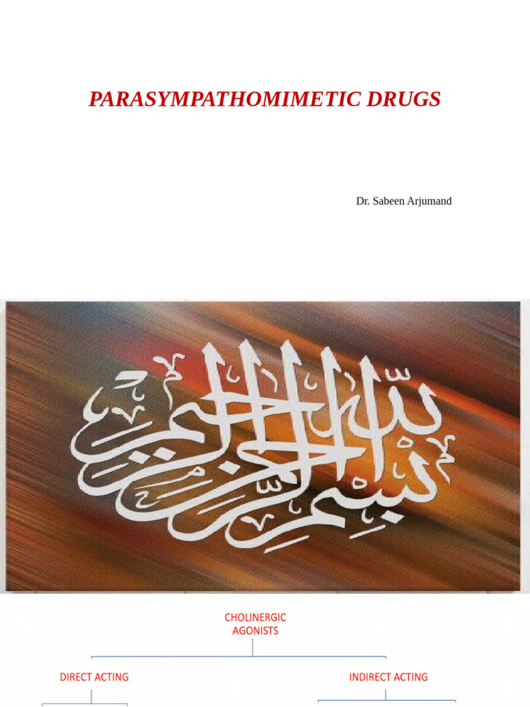 Para Sympathomimetics | PDF | Acetylcholine | Drugs Acting On The Nervous System