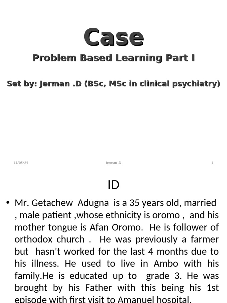 Problem Based Learning Part 1 Pdf Medical Specialties Mental Health