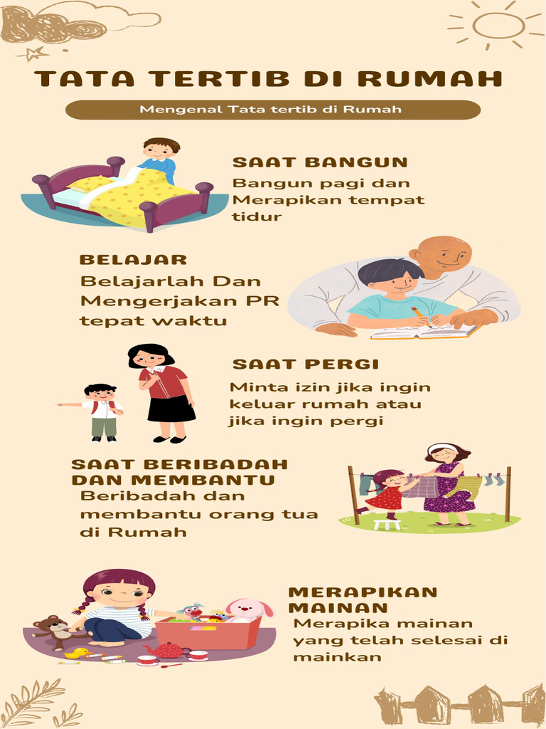 Adab Bertemu Guru Infografis Krem Dan Cokelat Ilustrasi | PDF