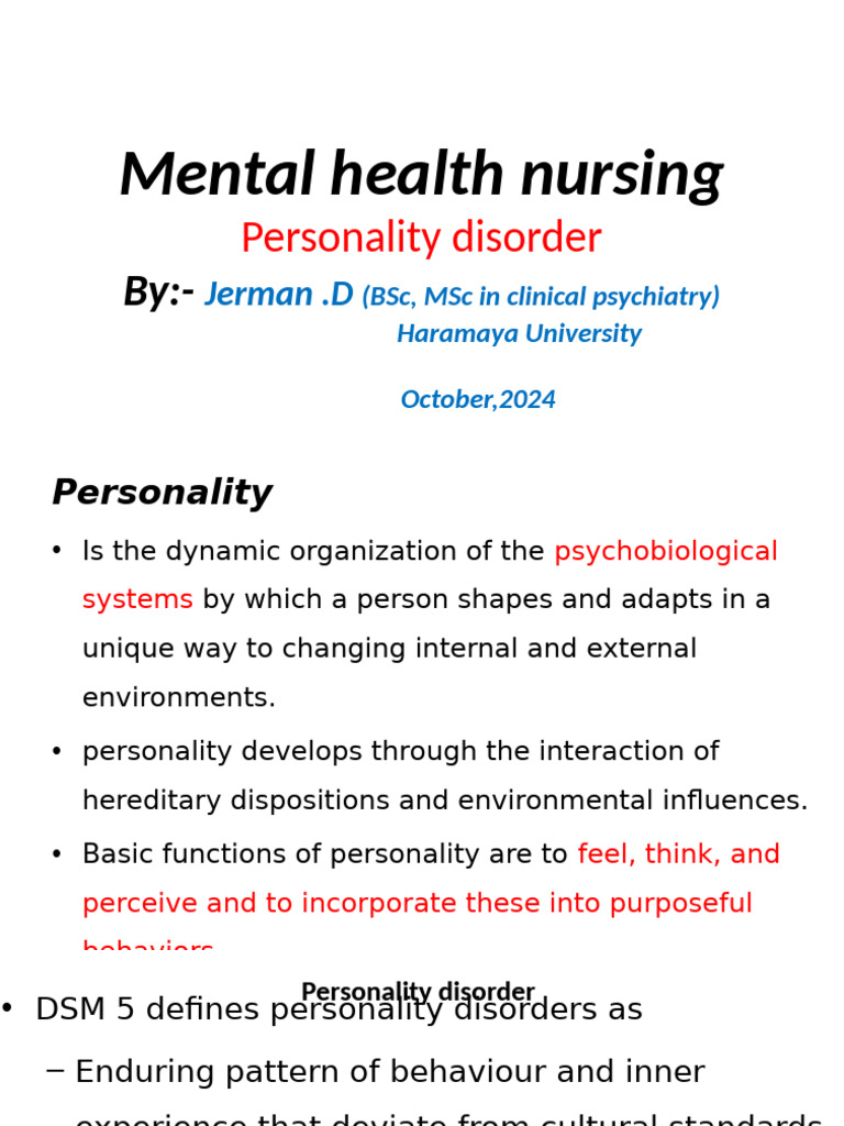 7 Personality Disorders | PDF | Personality Disorder | Mental Disorder