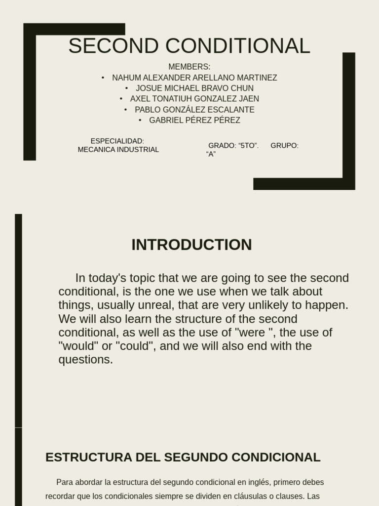 Segundo Condicional | PDF | Verbo | Plural