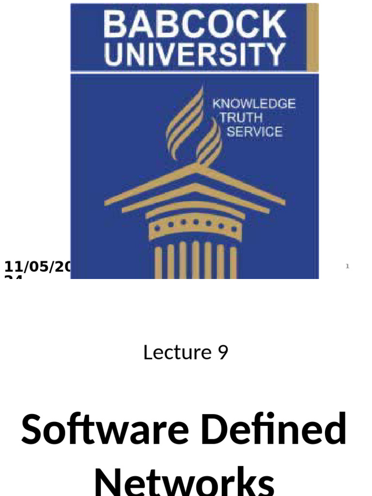 Lec 9. COSC 335-Software Defined Network (SDN) | PDF | Computer Network ...