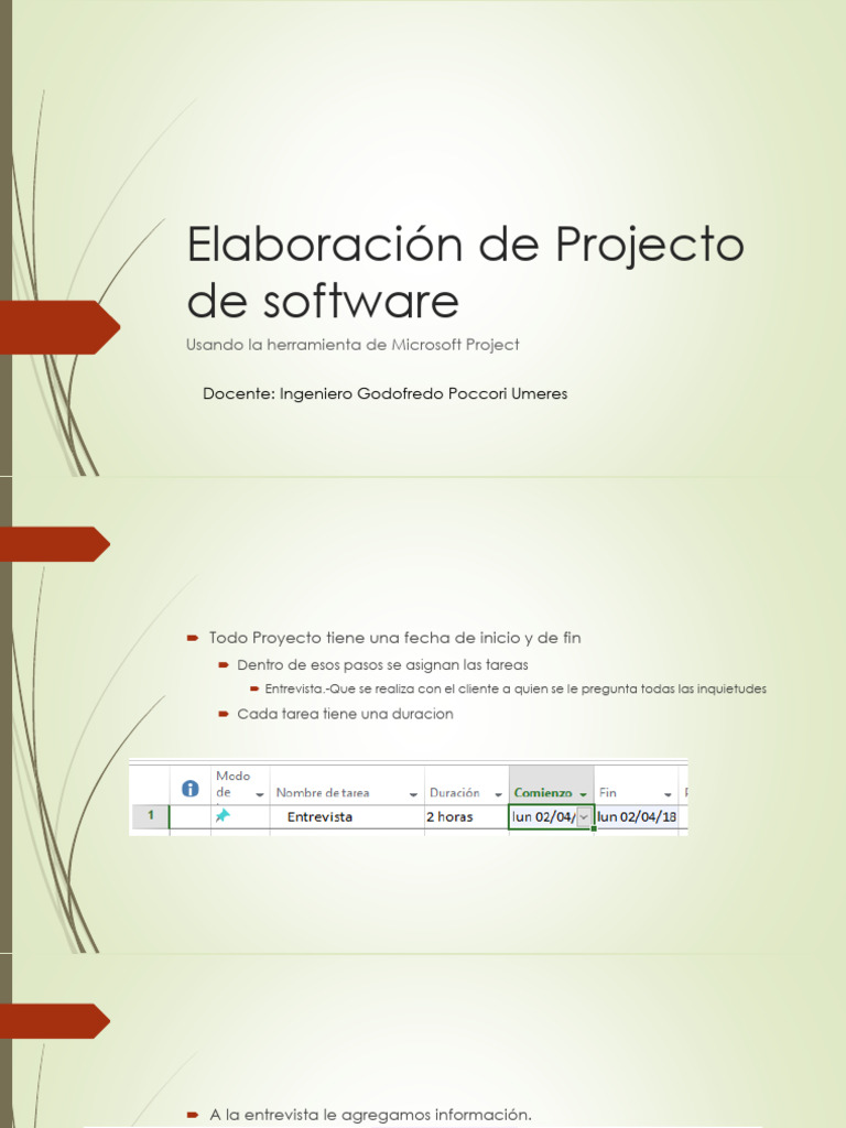 Elaboracion de Projecto de Software | PDF | Informática