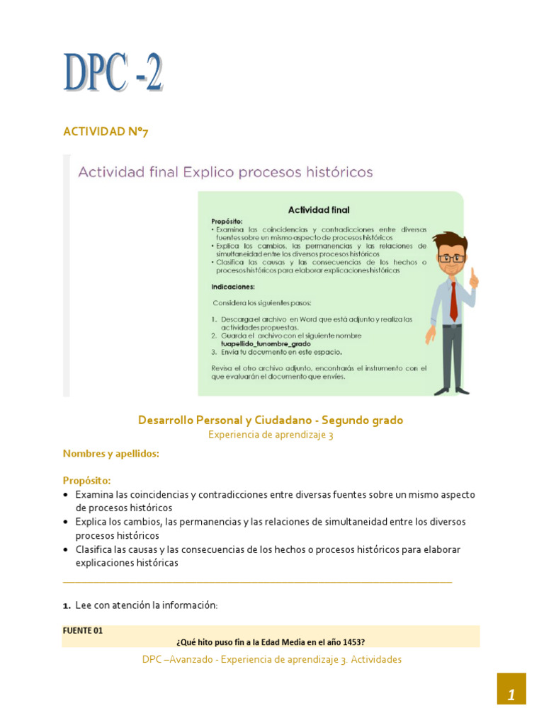 Actividad N°7 DPC - 2 | PDF | imperio Bizantino | imperio Otomano