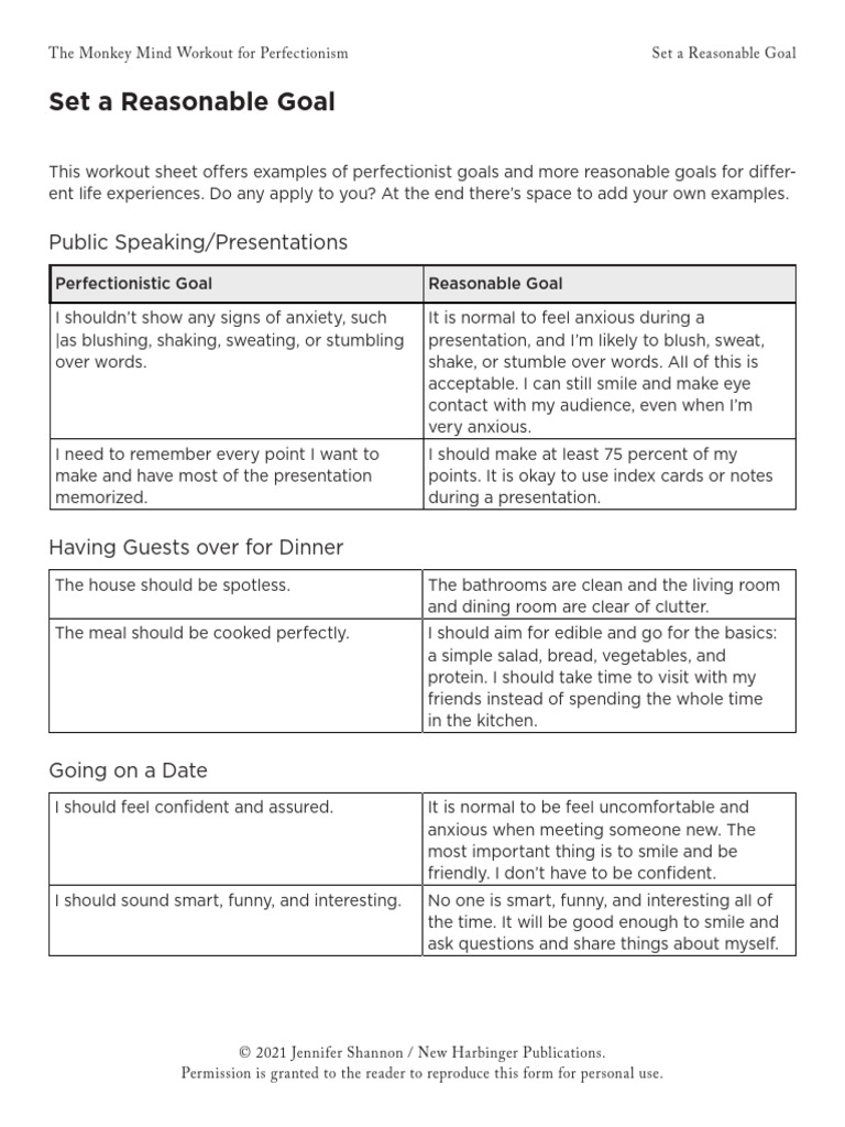 01 Set A Reasonable Goal | PDF