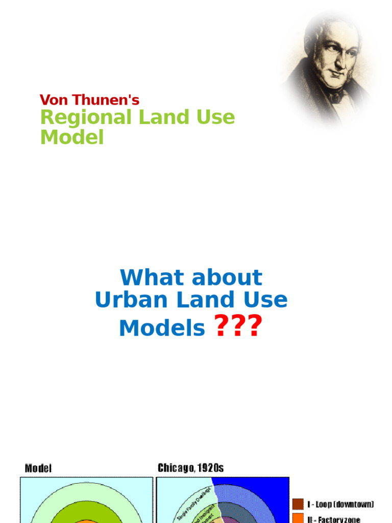 Von Thunen's Land Use Model Explained | PDF | Market (Economics) | Prices
