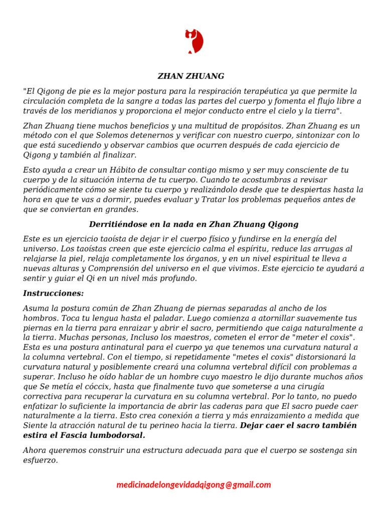 ZHAN ZHUANG | PDF | Qi | Qigong