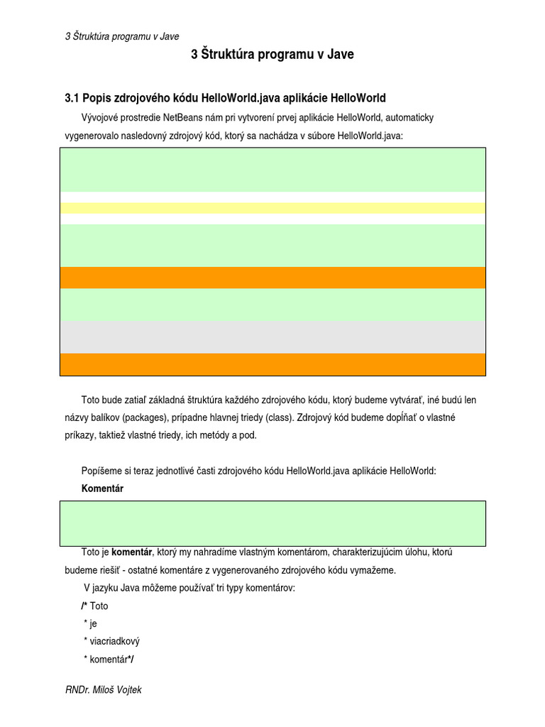 0003 Struktura Programu V Jave | PDF