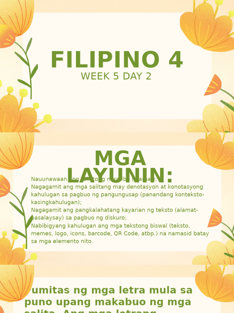 Q2 Filipino 4 Week 5 Day 2 | PDF