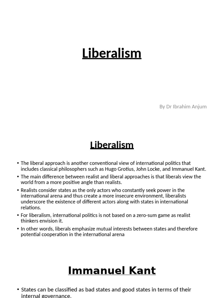 Lec-3 Slides IR Theories - Liberalism | PDF | Liberalism | Bretton Woods System