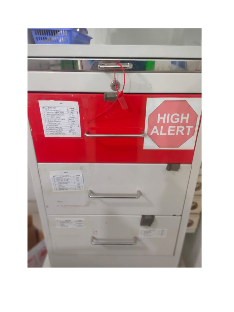 Gambar Daftar Obat Trolley Dan Kit Emergency Yang Tertempel | PDF