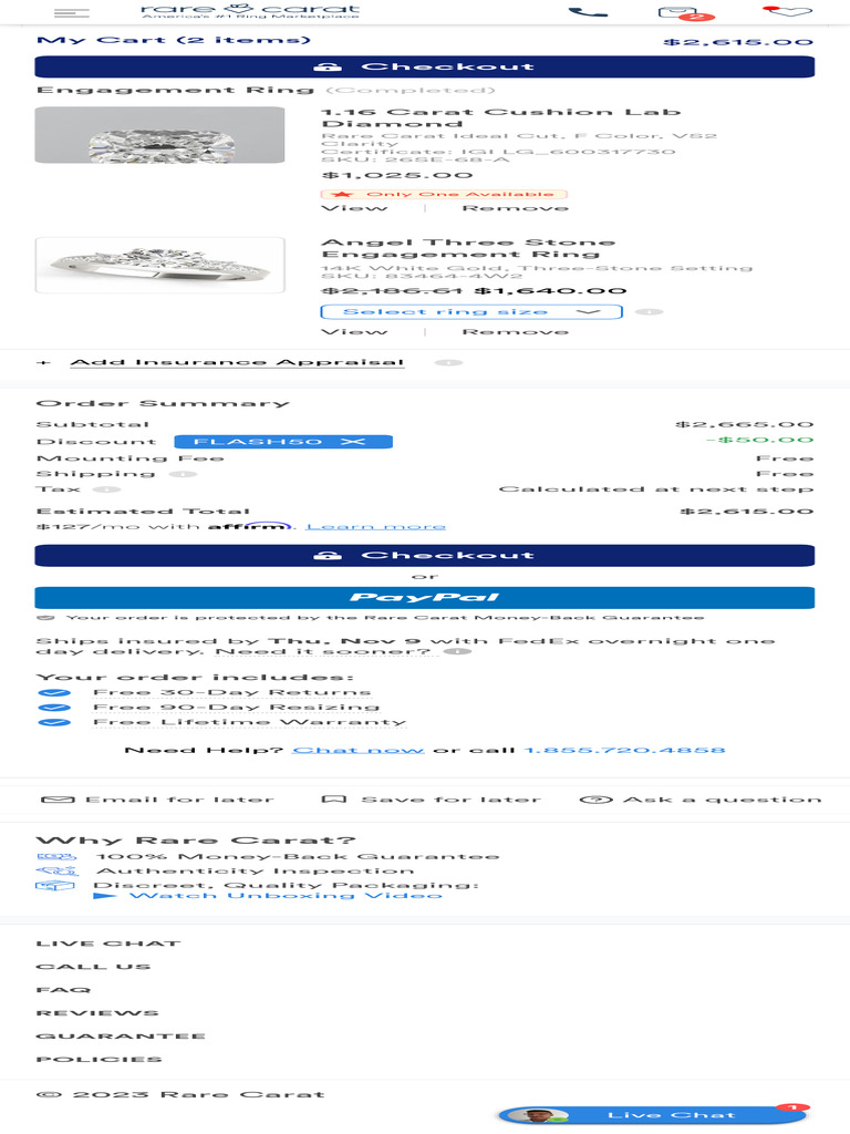 Your Shopping Cart Rare Carat | PDF