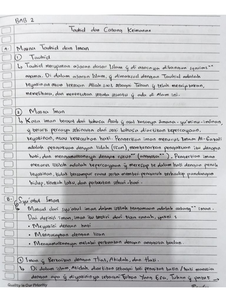 CTT Agama Bab 2 | PDF