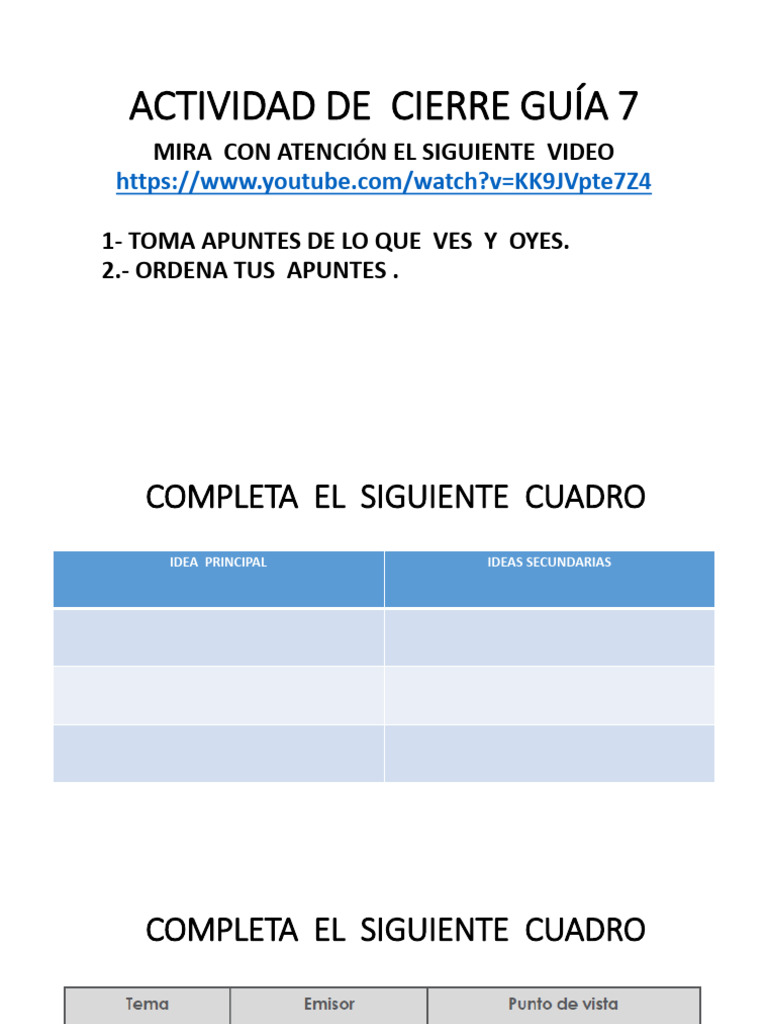 Actividad de Cierre - Guia7 | PDF