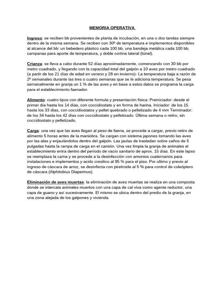 Memoria Operativa | PDF