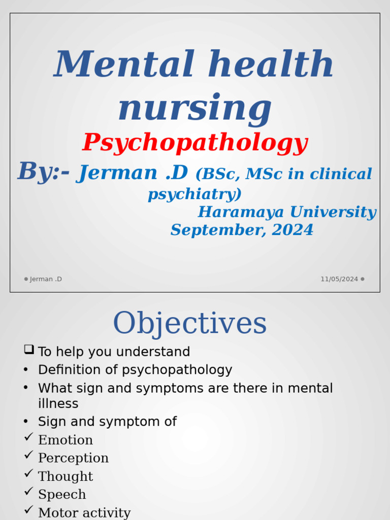 Unit 2 Psychopathology | PDF | Hallucination | Delusion