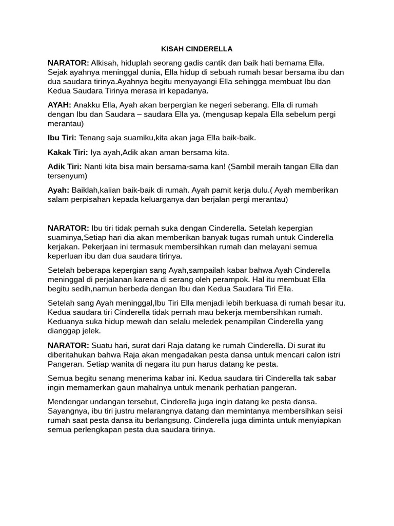 Kisah Cinderella | PDF