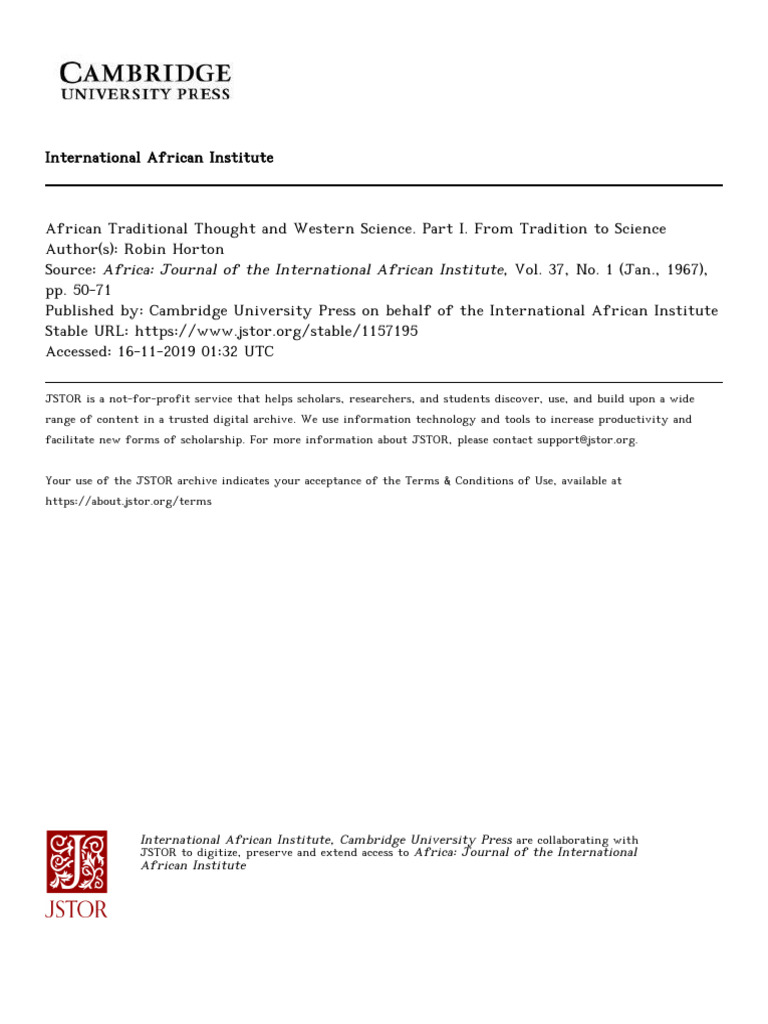 African Thought vs. Western Science | PDF | Psychoanalysis | Theory