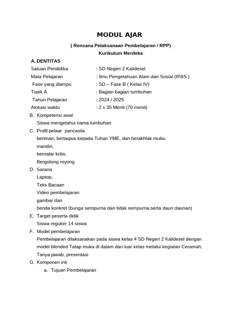 Modul Ajar Demonstrasi Kontekstual | PDF