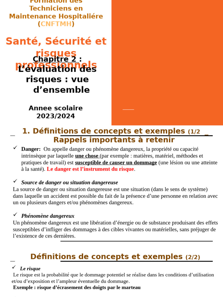 Approche Par Les Risdques-Cours Du 21032024 - BT3 | PDF | Risque | Évaluation des risques