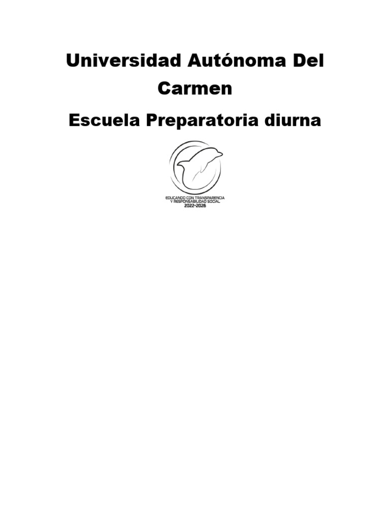 Universidad Autónoma Del Carmen: Escuela Preparatoria Diurna | PDF ...
