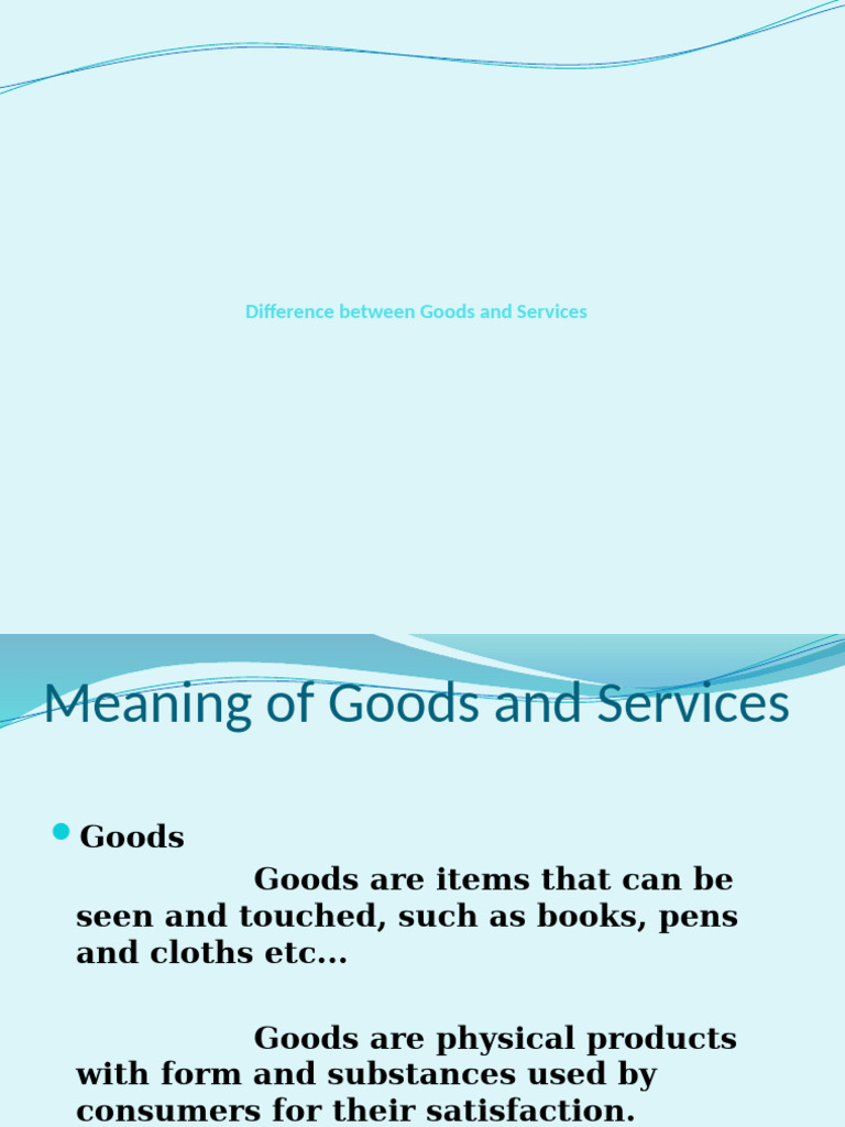 CHAPTER 1 Good and Service | PDF | Business | Art