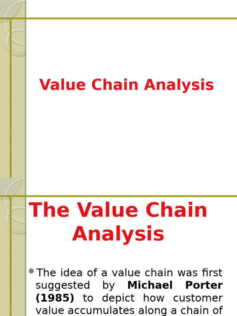 Chapter 2 Value Chain | PDF | Logistics | Value Chain