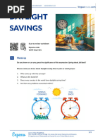 Daylight Saving Time Overview and Worksheet | PDF | Daylight Saving ...