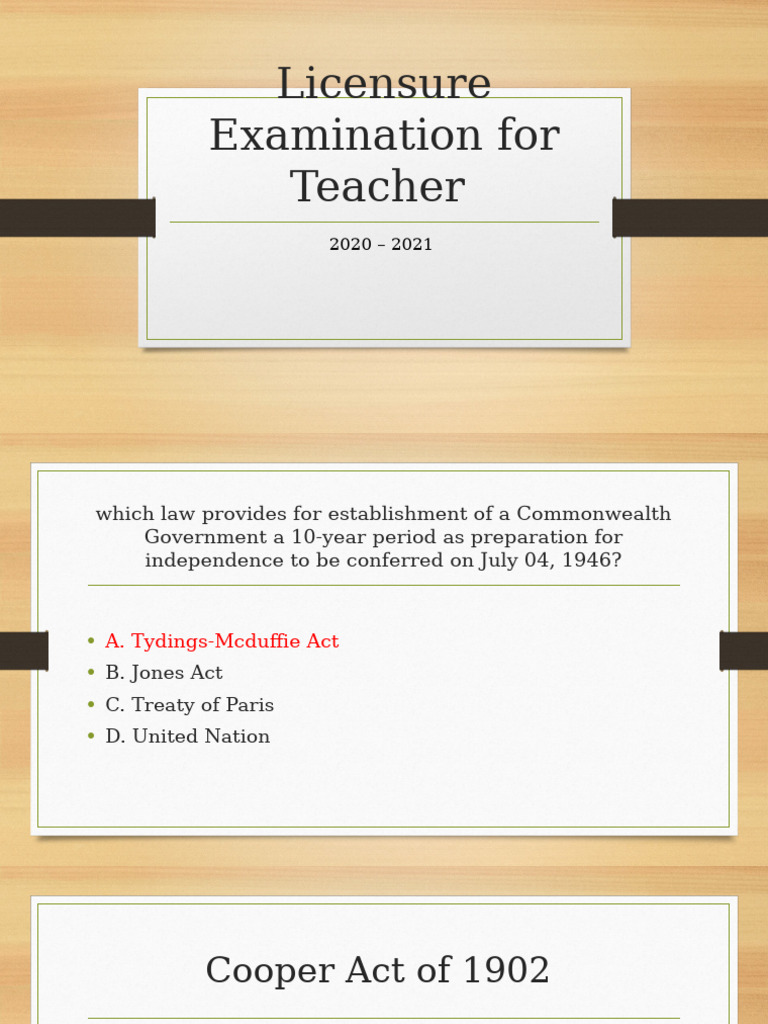 Licensure Examination For Teacher | PDF | Politics | Social Science