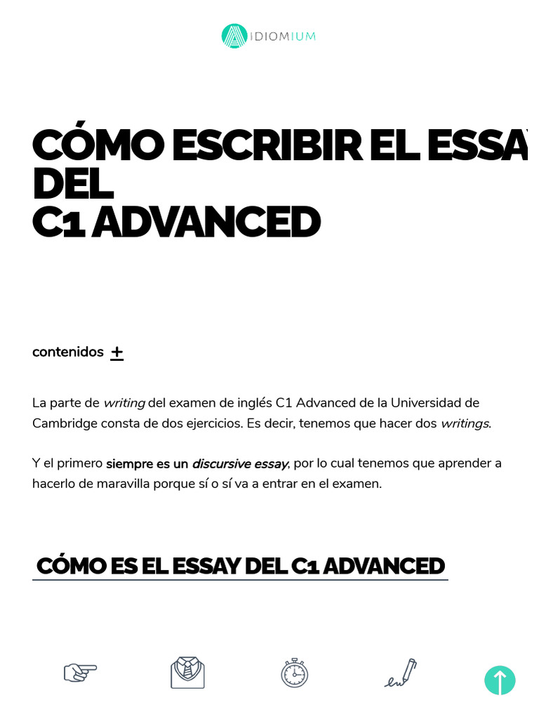 Guía para escribir un essay C1 Advanced | PDF | Lingüística